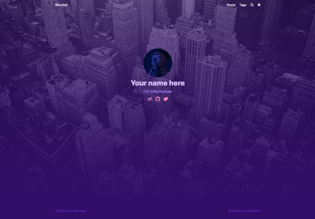 Build your homepage using Blowfish and Hugo · Blowfish
